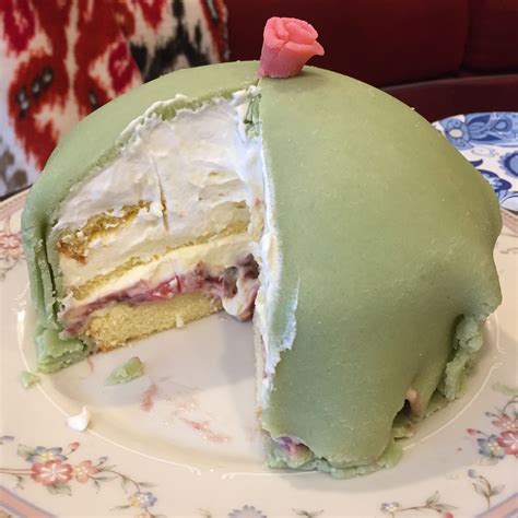 Swedish Princess Cake With A Perfect Balance Of Marzipan And Cream