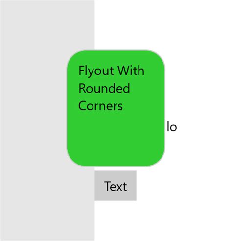 C Rounding The Corners Of Uwp Flyout Stack Overflow