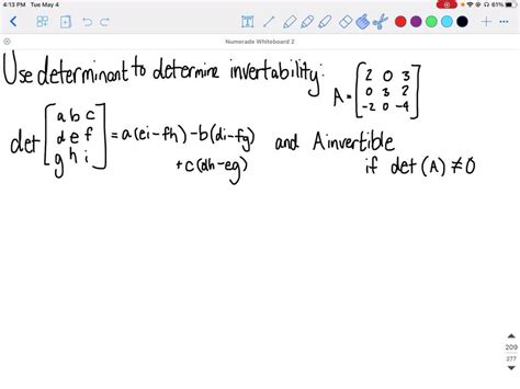 Solved Compute The Determinant Of The Matrix In Each Case Decide If