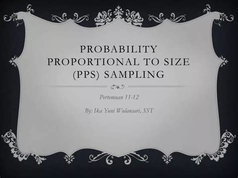 PPT Probability Proportional To Size Pps Sampling PowerPoint Presentation ID 5650164