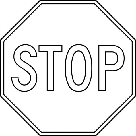 Free Stop Sign Outline Download Free Stop Sign Outline Png Images