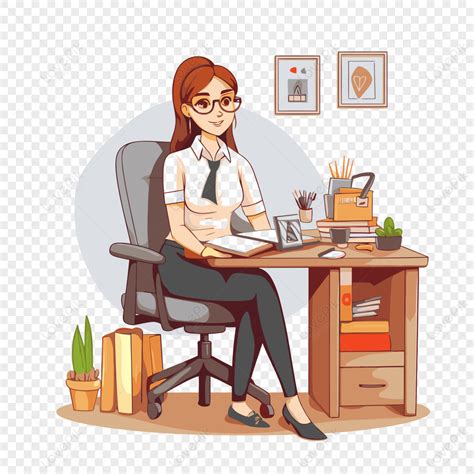 Administrative Assistant Vector Assistance Administration Cartoon