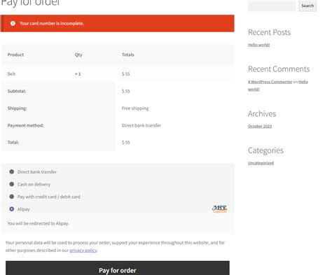 Alipay Not Working On New Checkout Experience · Issue 2730 · Woocommercewoocommerce Gateway