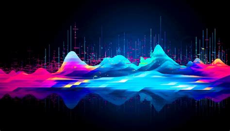 Premium Ai Image Data Visualization Neon Abstract Background