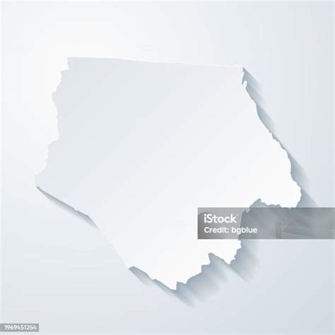 노스캐롤라이나주 애쉬 카운티 빈 배경에 종이 자르기 효과가 있는 지도 0명에 대한 스톡 벡터 아트 및 기타 이미지 0명 3차원 형태 공란 Istock