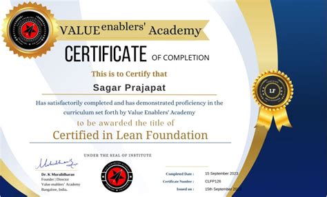 Sagar Prajapat On Linkedin Certifiedinleanfoundation