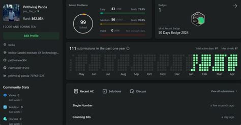 Leetcode75 Leetcode75 Codenewbie Dsa Cpp Learninpublic Prithviraj Panda