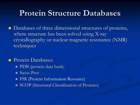 Ppt Protein Structure Databases Powerpoint Presentation Free Download Id2128680