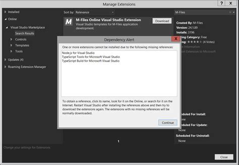 M Files Visual Studio 2019 Extension On Windows Server 2012 General