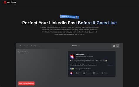 Linkedin Post Preview Generator使用入口地址 Ai网站最新工具和软件app下载
