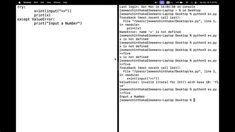 python3 exception handling file handling youtube