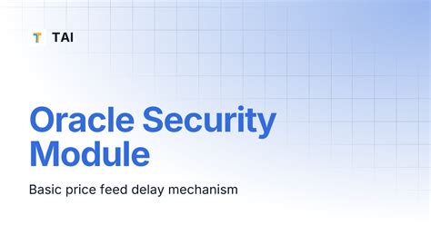 Oracle Security Module Tai