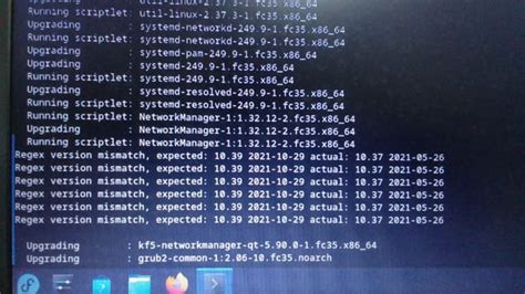 Getting Regex Version Mismatch Error While Upgrading A Fresh