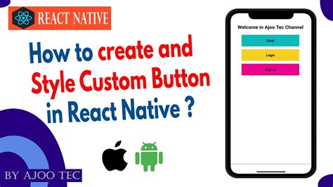 How To Create And Style Custom Button In React Native In Hindi Youtube