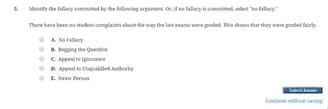 Solved Identify The Fallacy Committed By The Following