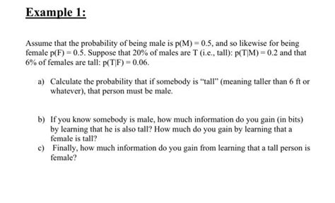 Solved Assume That The Probability Of Being Male Is Chegg Com