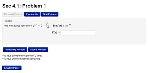 Solved Find The Laplace Transform Of Chegg