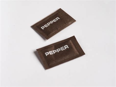 Premium Photo Single Dose Pepper Sachet Premium Photo Single Dose Pepper Sachet