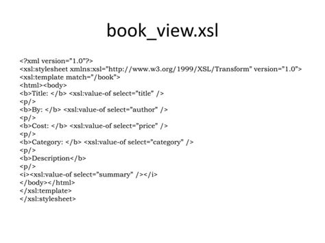 Xsl Xml Style Sheet Pptx
