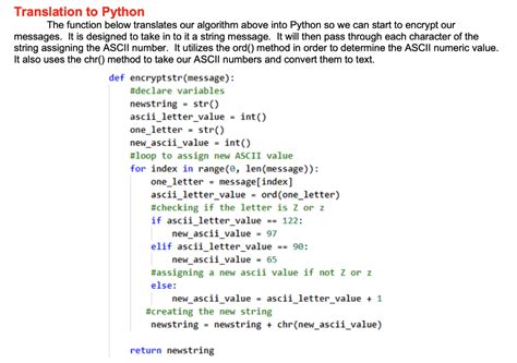 Solved Translation To Python The Function Below Translates