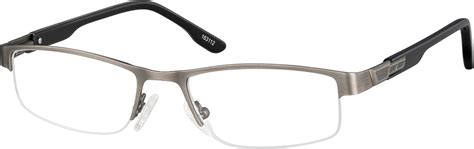 Zenni Classic Rectangle Prescription Glasses Half Rim Stainless Steel