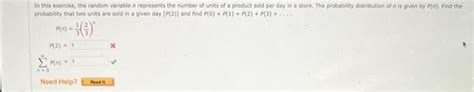 Solved In This Exercise The Random Variable N Represents
