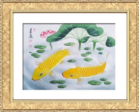 황금 잉어그림 액자 연꽃 감 풍수 잉어그림 네이버 블로그