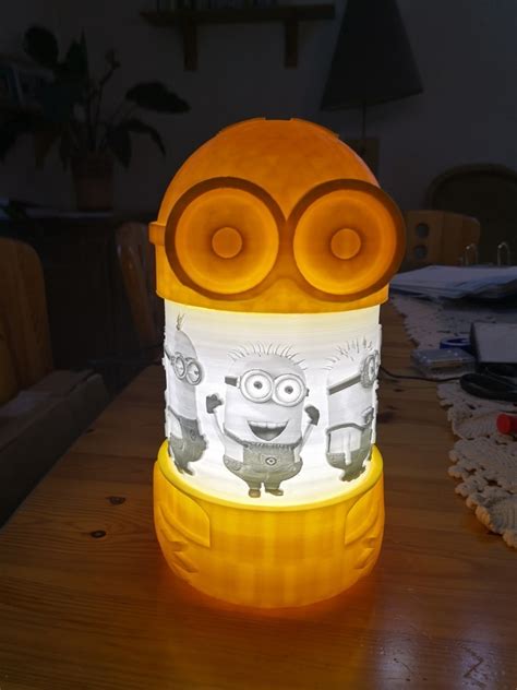 Free 3d File Minion Lamp With Led Lighting・3d Printer Model To Download