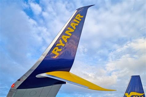 Paris France July 26 2025 Air Travel With Ryanair Airline Branding Modern Aviation Sky