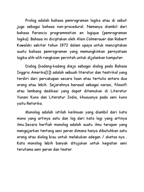 Prolog Adalah Bahasa Pemrograman Logika Atau Di Sebut Juga Sebagai