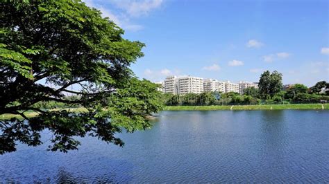Beautiful View Of Garden City Aka Bangalore With Lakes And