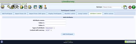 Central Participants Database User Panel Development LimeSurvey Manual