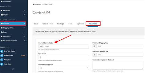 Adjust Internal Carrier And Shipping Method Code Shipperhq Docs