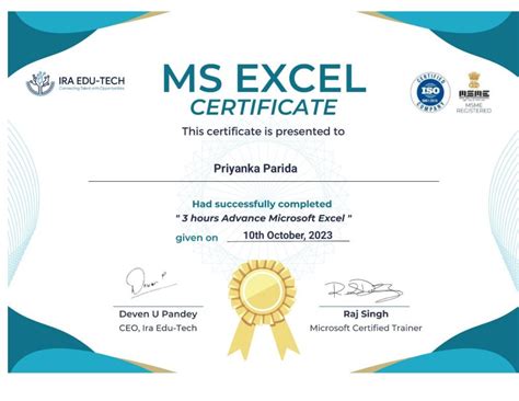 priyanka parida on linkedin i recently completed an engaging and informative microsoft excel