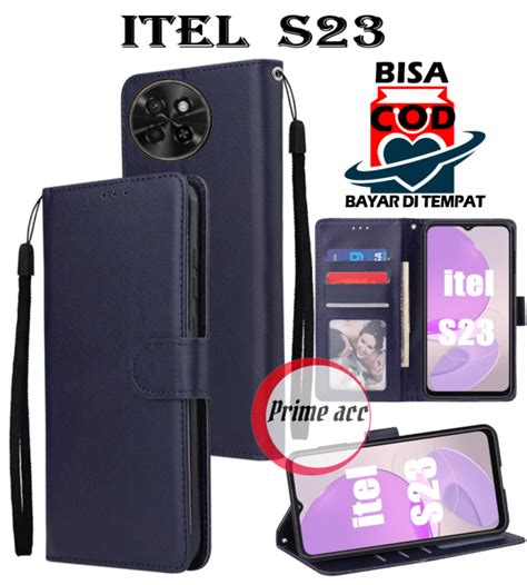 ITEL S FLIP CASE KULIT LIPAT LEATHER CASE FLIP UNTUK ITEL S FLIP WALLET KULIT UNTUK ITEL