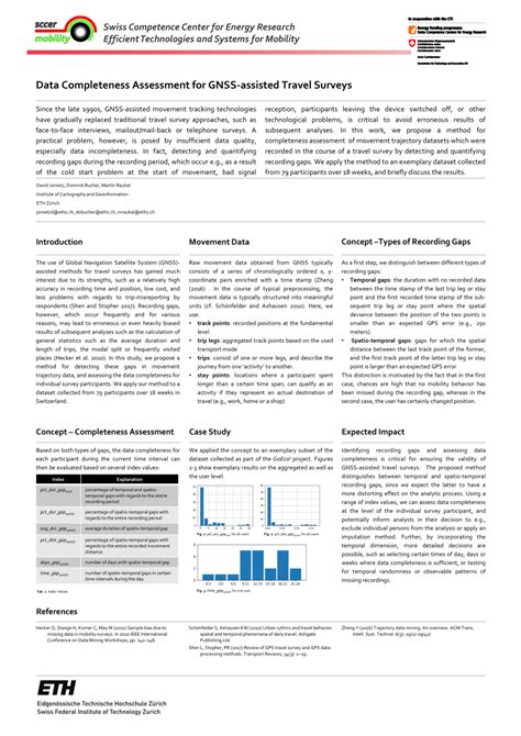 Pdf Data Completeness Assessment For Gnss Assisted Travel Surveys