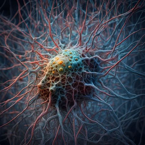 Intricate Neural Network Detailed Macro View Of Neural Connections