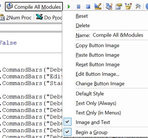 Inserting Compile Control Id In Vbide Commandbar Gives Unexpected