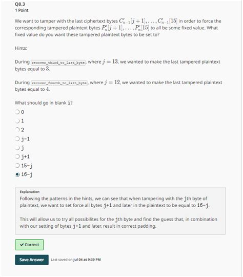 Solved Q8 Padding Oracle Attack Part 8 Recovering All Bytes