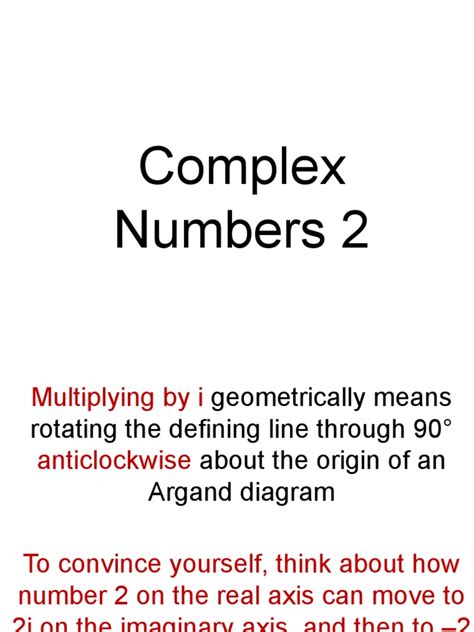 Complex Numbers Polar Form Pdf Complex Number Geometry