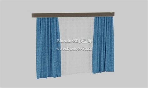 Blender 全景窗帘3d模型素材资源免费下载 Blender3d模型库