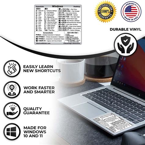 Synerlogic Windows Pc Reference Keyboard Shortcut Vinyl Sticker