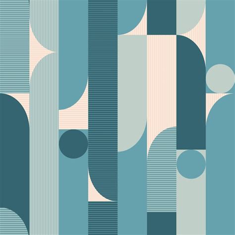 Premium Vector Abstract Vector Seamless Pattern Geometric Shapes In Retro Style