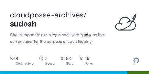Github Cloudposse Archivessudosh Shell Wrapper To Run A Login Shell With `sudo` As The
