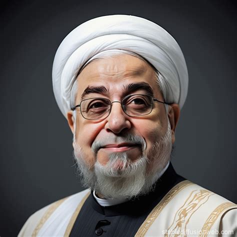 Hassan Rouhani Portrait Stable Diffusion Online