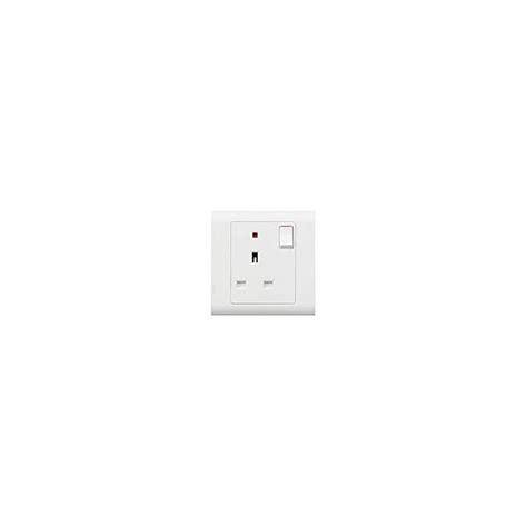 MK 13A 1 Gang SP Switch Socket With Neon Canvas General Trading L L C