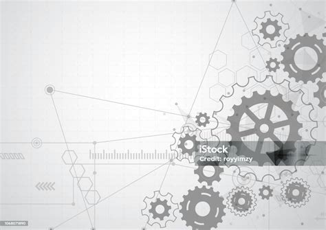 추상 기어 휠 메커니즘 배경입니다 기계 기술입니다 벡터 일러스트 레이 션 개념에 대한 스톡 벡터 아트 및 기타 이미지 개념 개념과 주제 건설 기계류 Istock