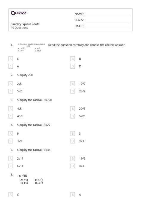 Roots Worksheets For Th Grade On Quizizz Free Printable