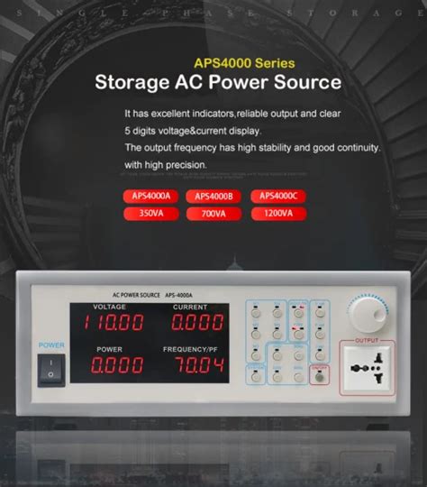 Ac Power Source Bench Storage Variable Frequency Power Supply 350va 700va 1200va Dc Power