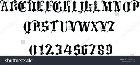 Classic Gothic Font Vintage Alphabet Stock Vector Royalty Free